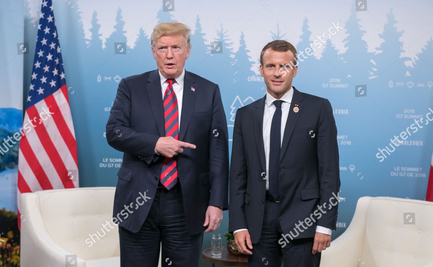 Donald Trump Emmanuel Macron Editorial Stock Photo - Stock Image ...