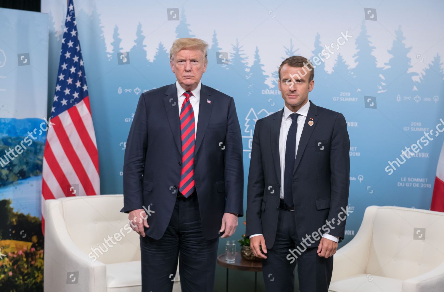 Donald Trump Emmanuel Macron Editorial Stock Photo - Stock Image ...