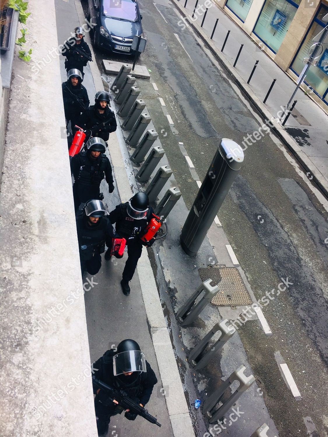 Police Officers Firefighters Respond Ongoing Hostage Editorial Stock ...