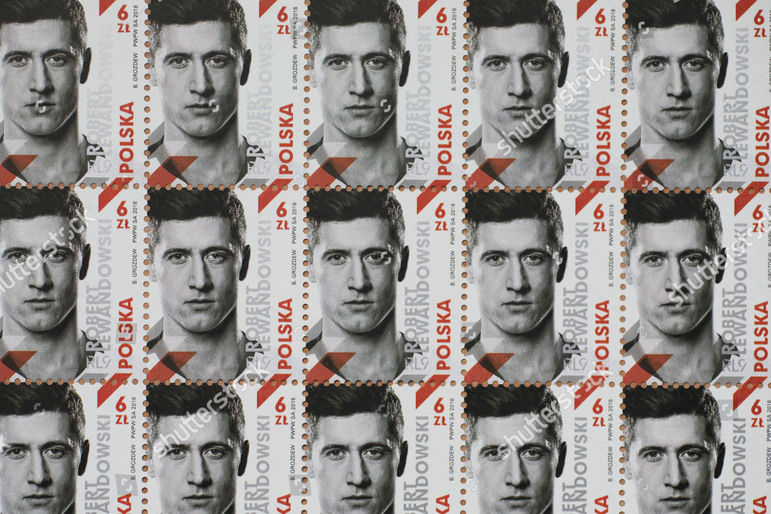 Postage Stamp Image Robert Lewandowski Captain Editorial Stock Photo ...