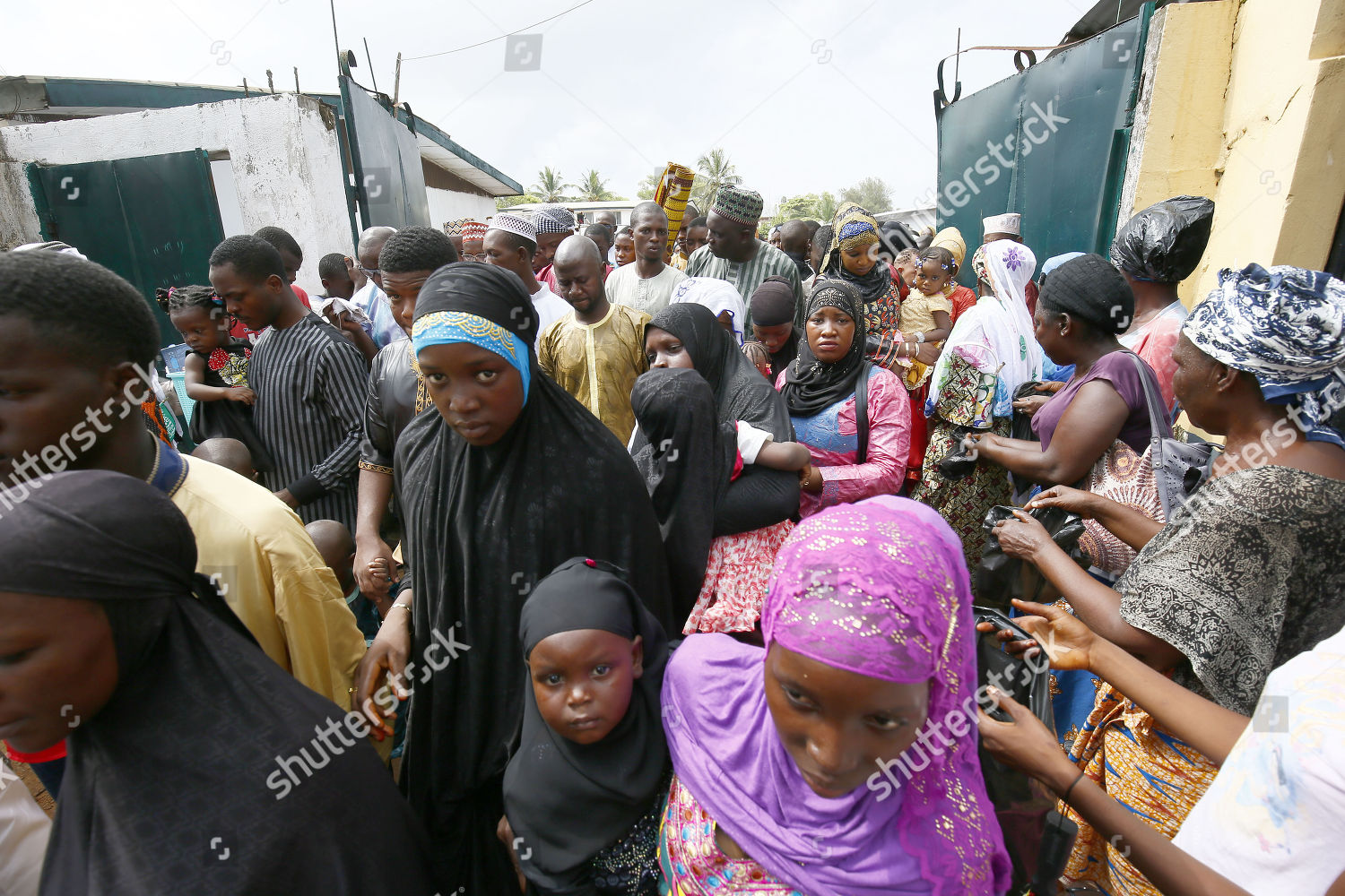 Liberian Muslims Leave After Performing Prayers Editorial Stock Photo ...