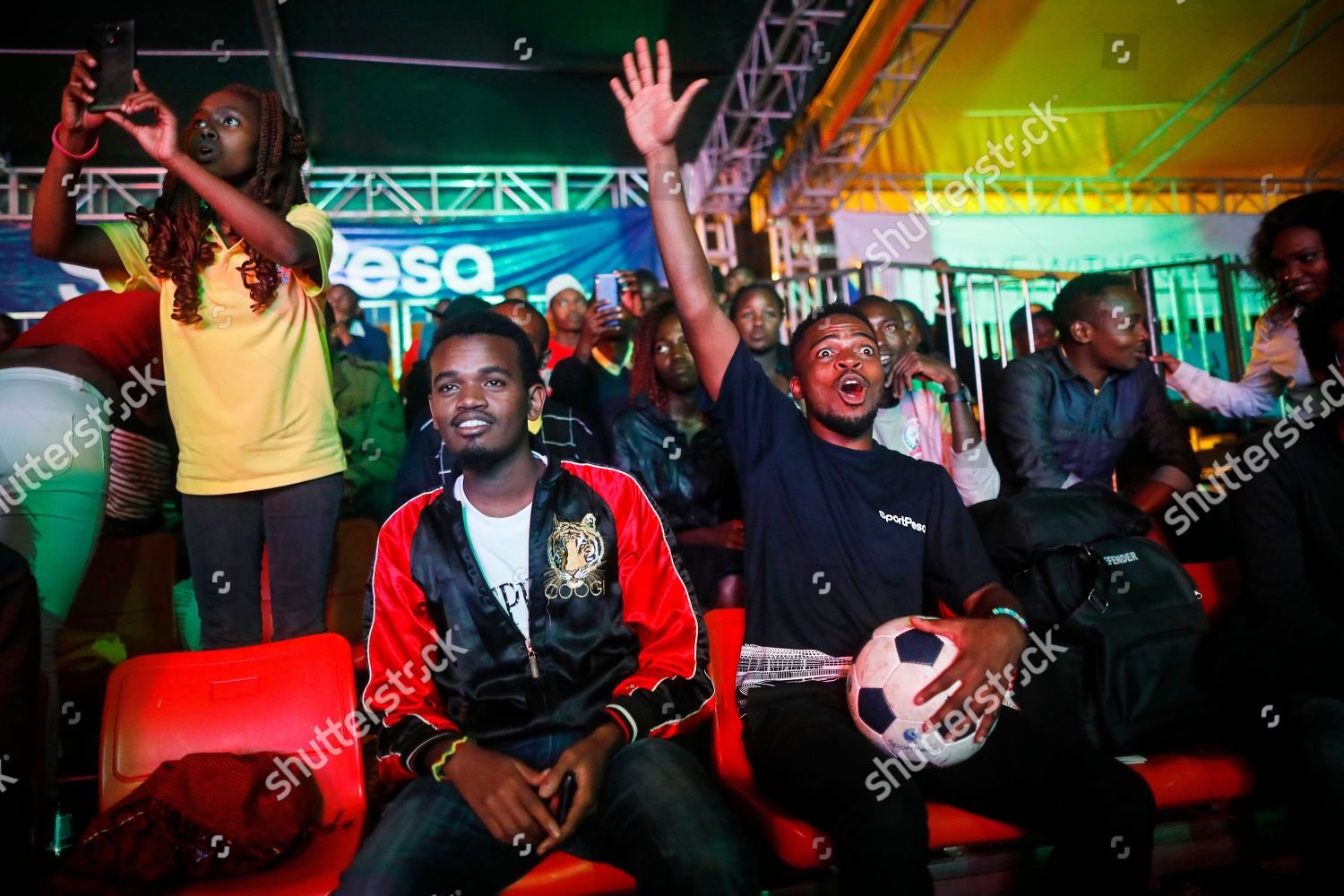 Kenyan Soccer Fans React They Watch Editorial Stock Photo - Stock Image ...