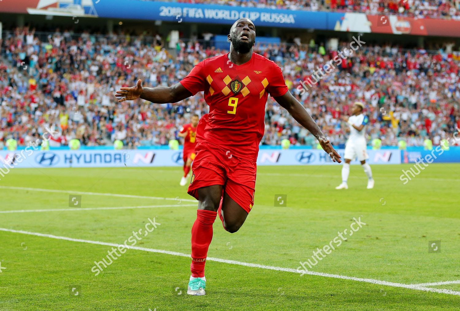 Romelu Lukaku Belgium Celebrates Scoring His Editorial Stock Photo ...