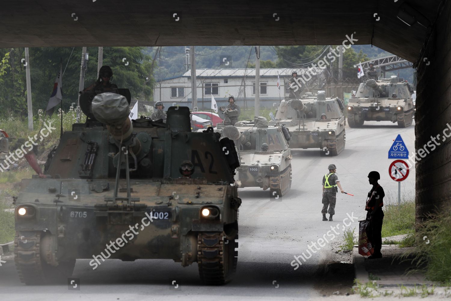 South Korean K55 Selfpropelled Howitzers Artillery Editorial Stock ...