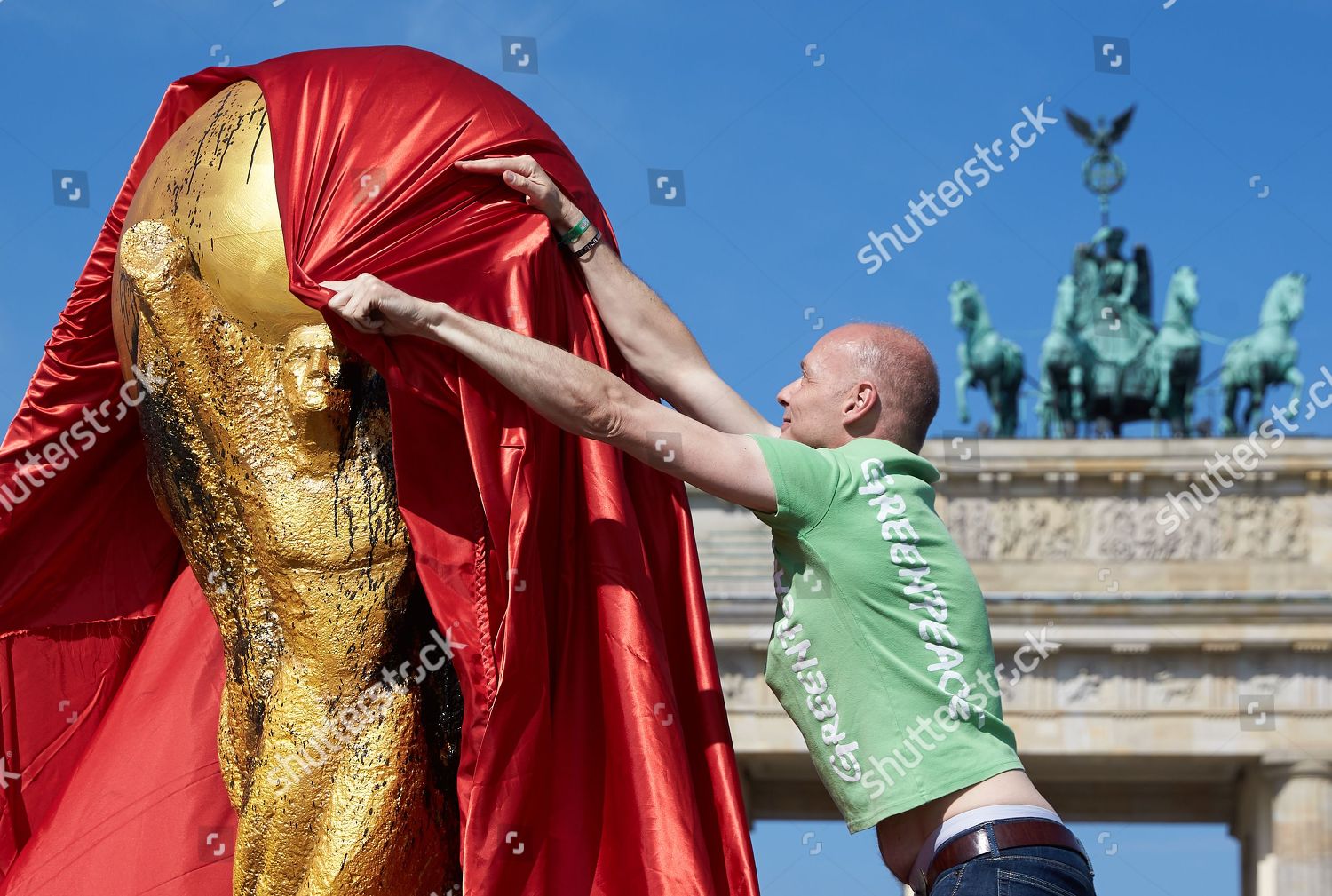 Greenpeace Activist Cover Installation World Cup Editorial Stock Photo ...