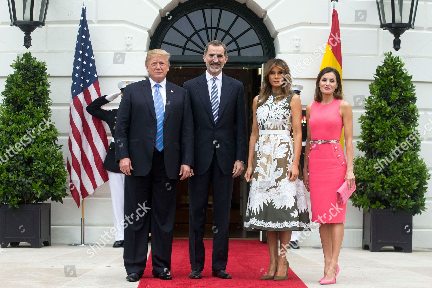 Donald Trump Melanie Trump King Felipe Editorial Stock Photo - Stock ...