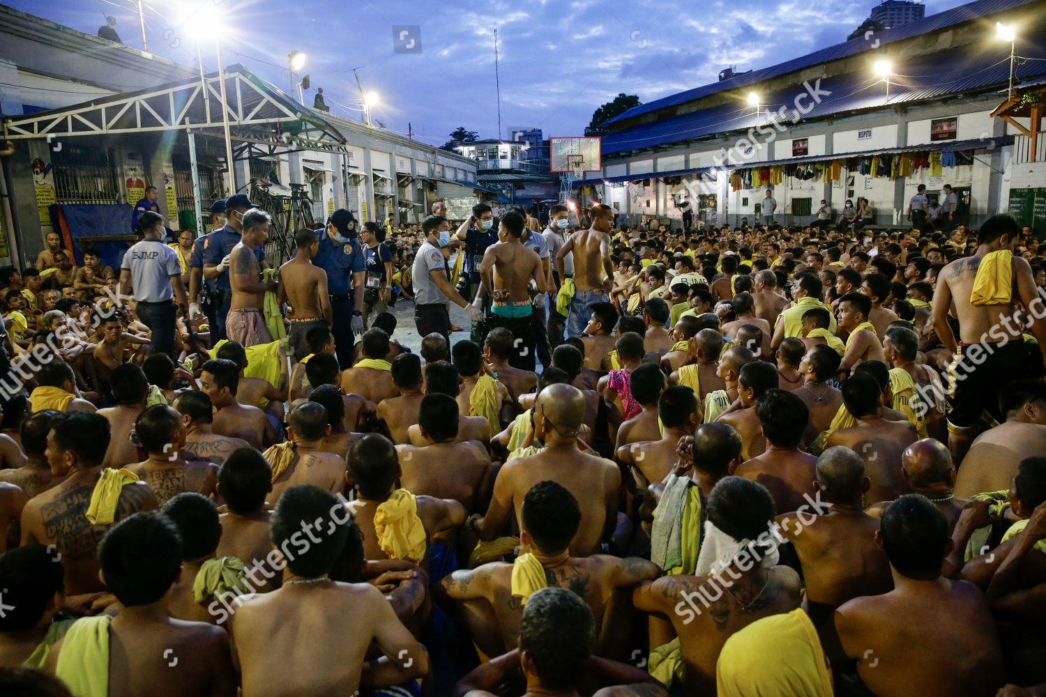 Inmates Gather Outside Their Jail Cells Editorial Stock Photo - Stock ...