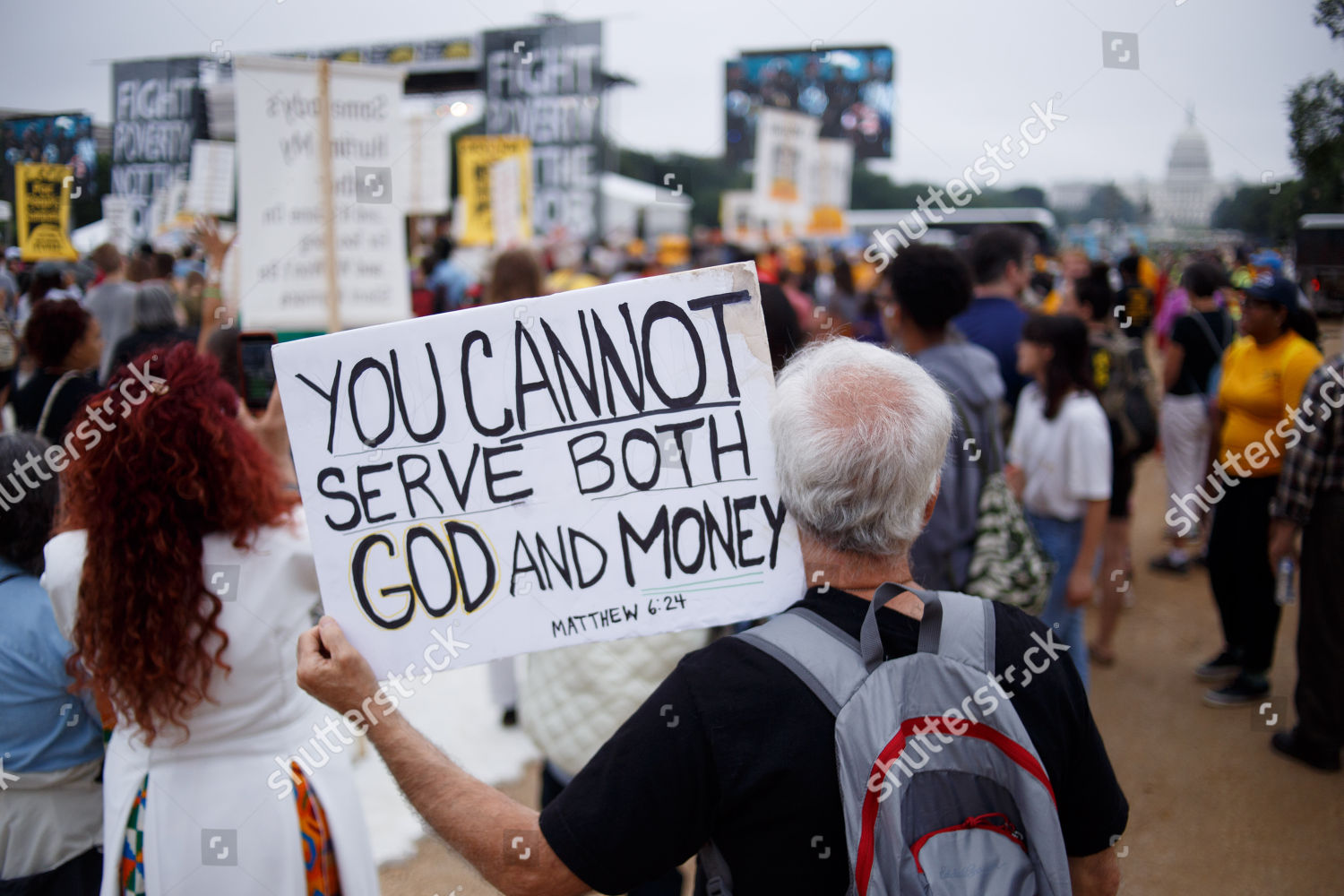 Attendees Gather Stand Against Poverty Rally Editorial Stock Photo ...