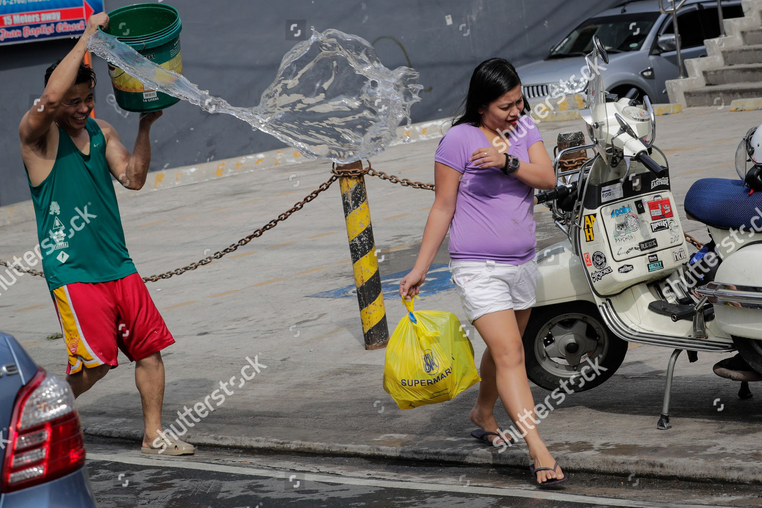 Woman Doused Water During Wattahwattah Festival Editorial Stock Photo ...