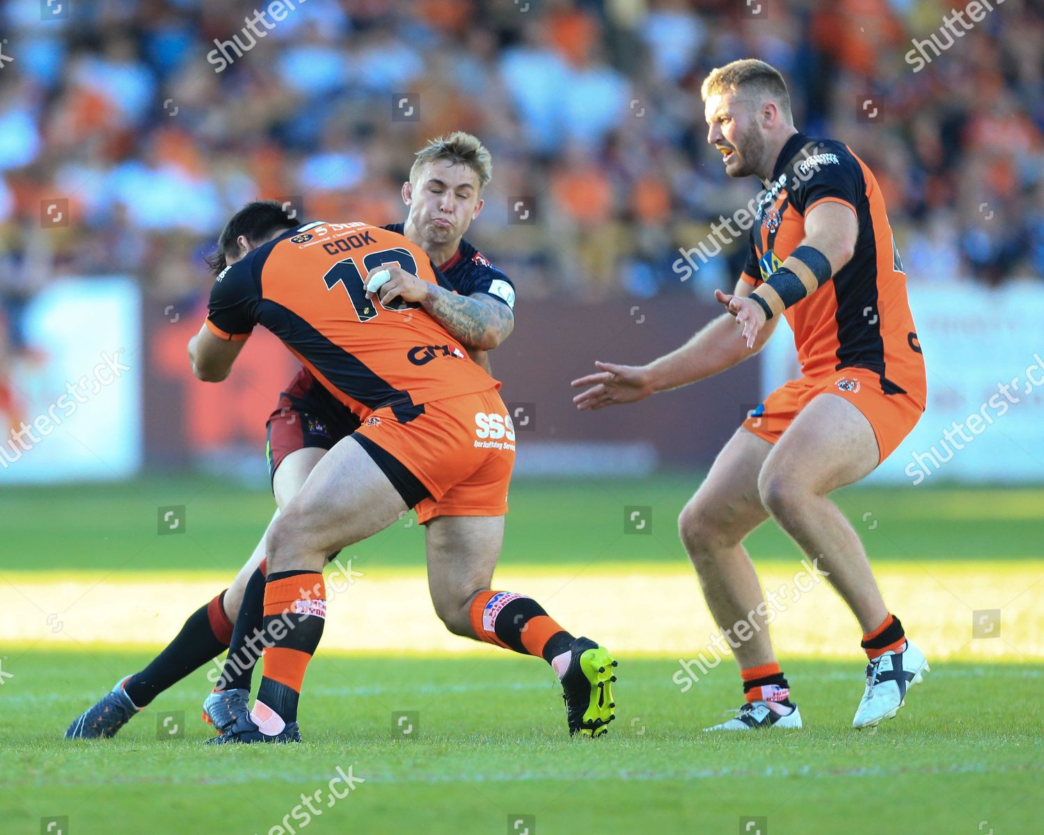Sam Powell Wigan Warriors Tackled By Editorial Stock Photo - Stock ...