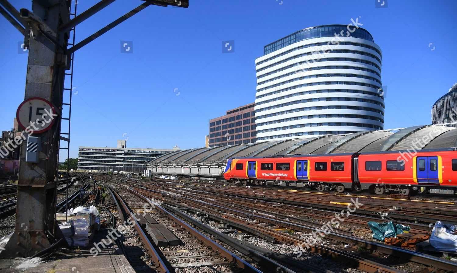 Train Lines Leading Into Out Waterloo Editorial Stock Photo - Stock ...