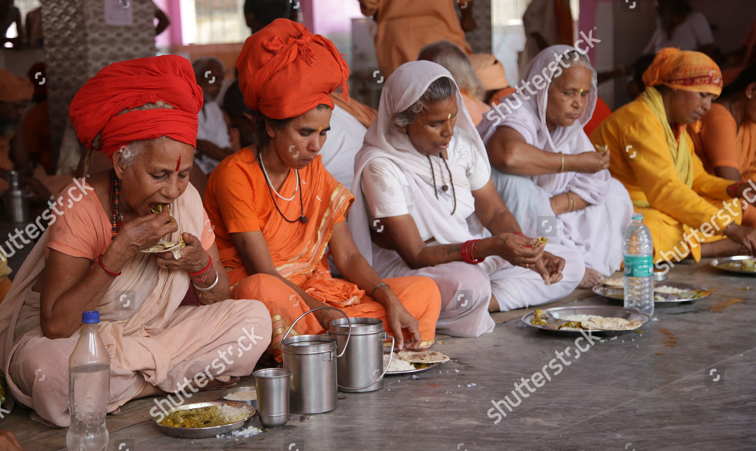 Indian Holy Women Eat Langer Holy Editorial Stock Photo - Stock Image ...