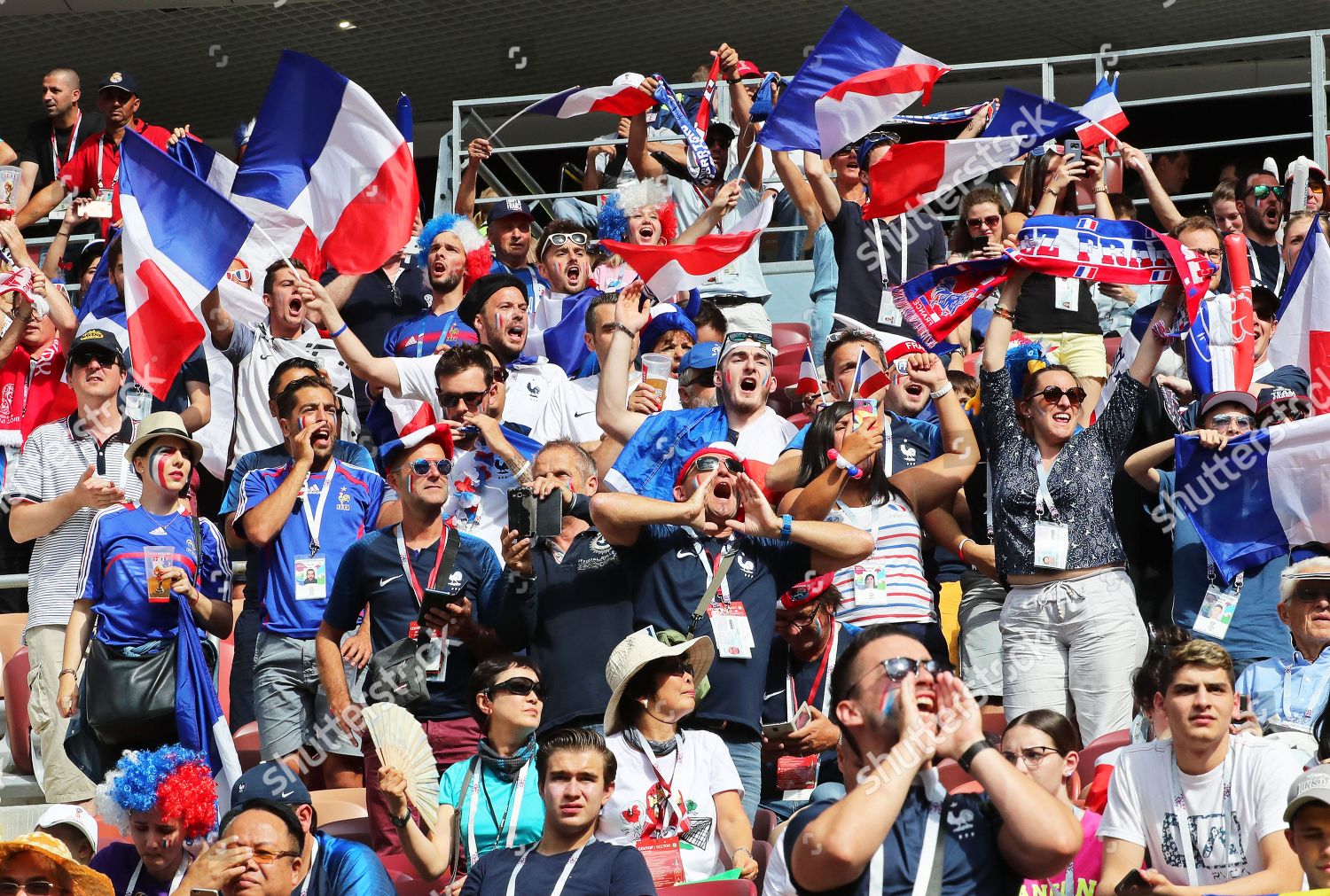 Supporters France Cheer Prior Fifa World Editorial Stock Photo - Stock ...