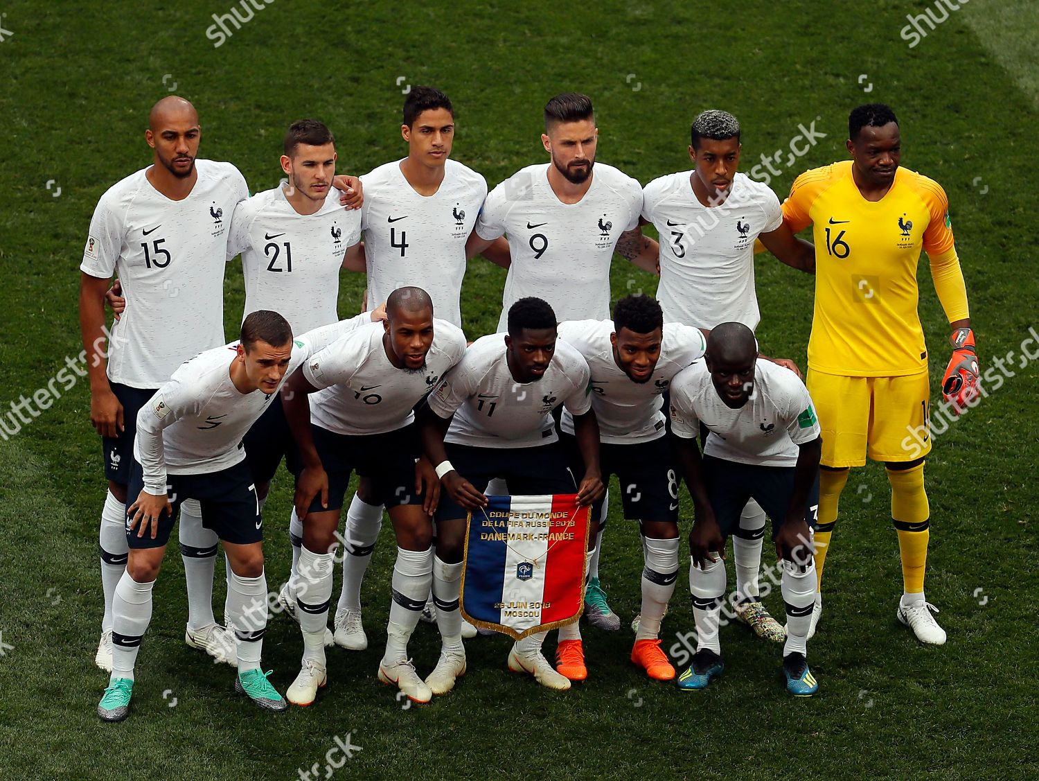 Frances Starting Eleven Poses Before Fifa Editorial Stock Photo - Stock ...