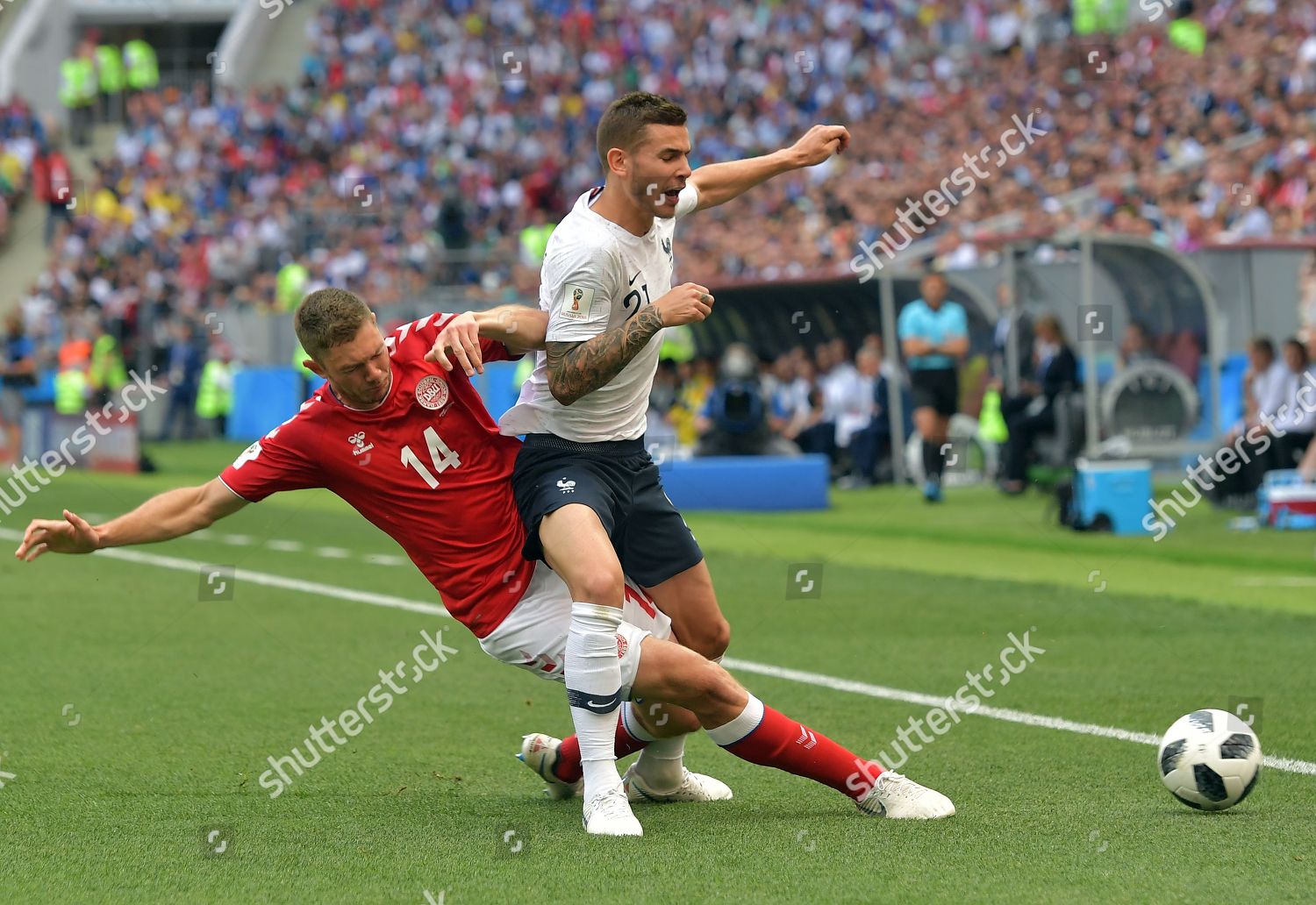 Henrik Dalsgaard Denmark Lucas Hernandez France Editorial Stock Photo ...