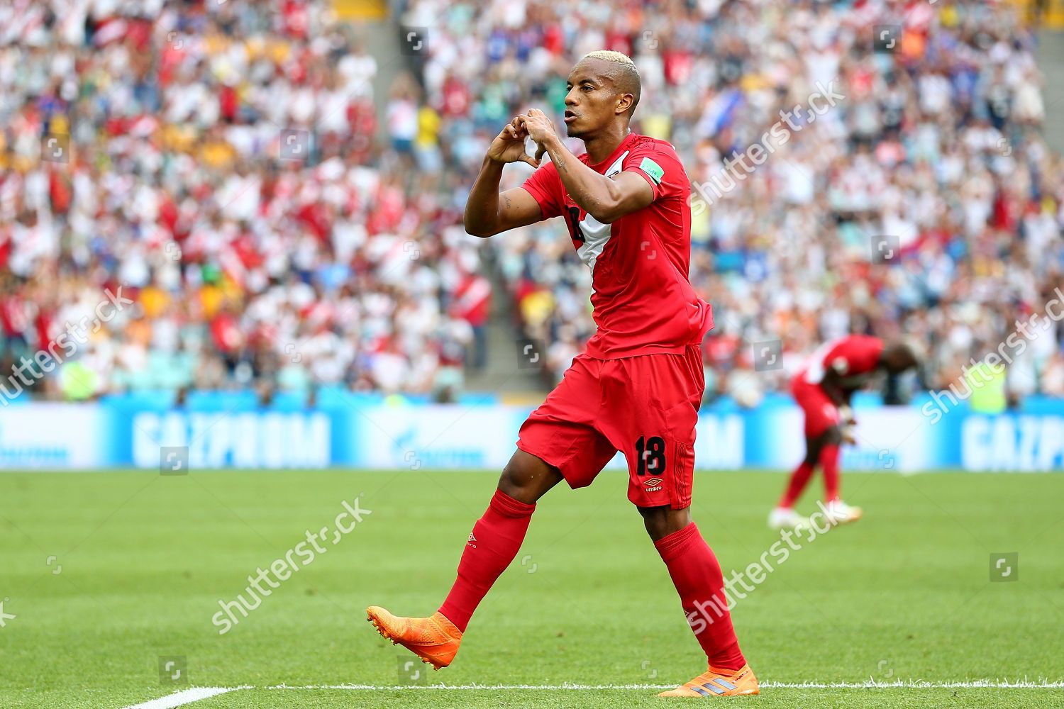 Andre Carrillo Peru Celebrates Scoring His Editorial Stock Photo ...