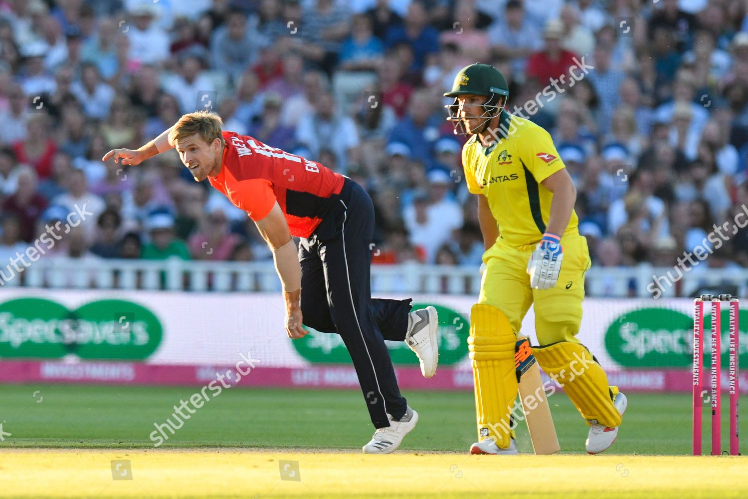 David Willey England Bowling During International Editorial Stock Photo ...