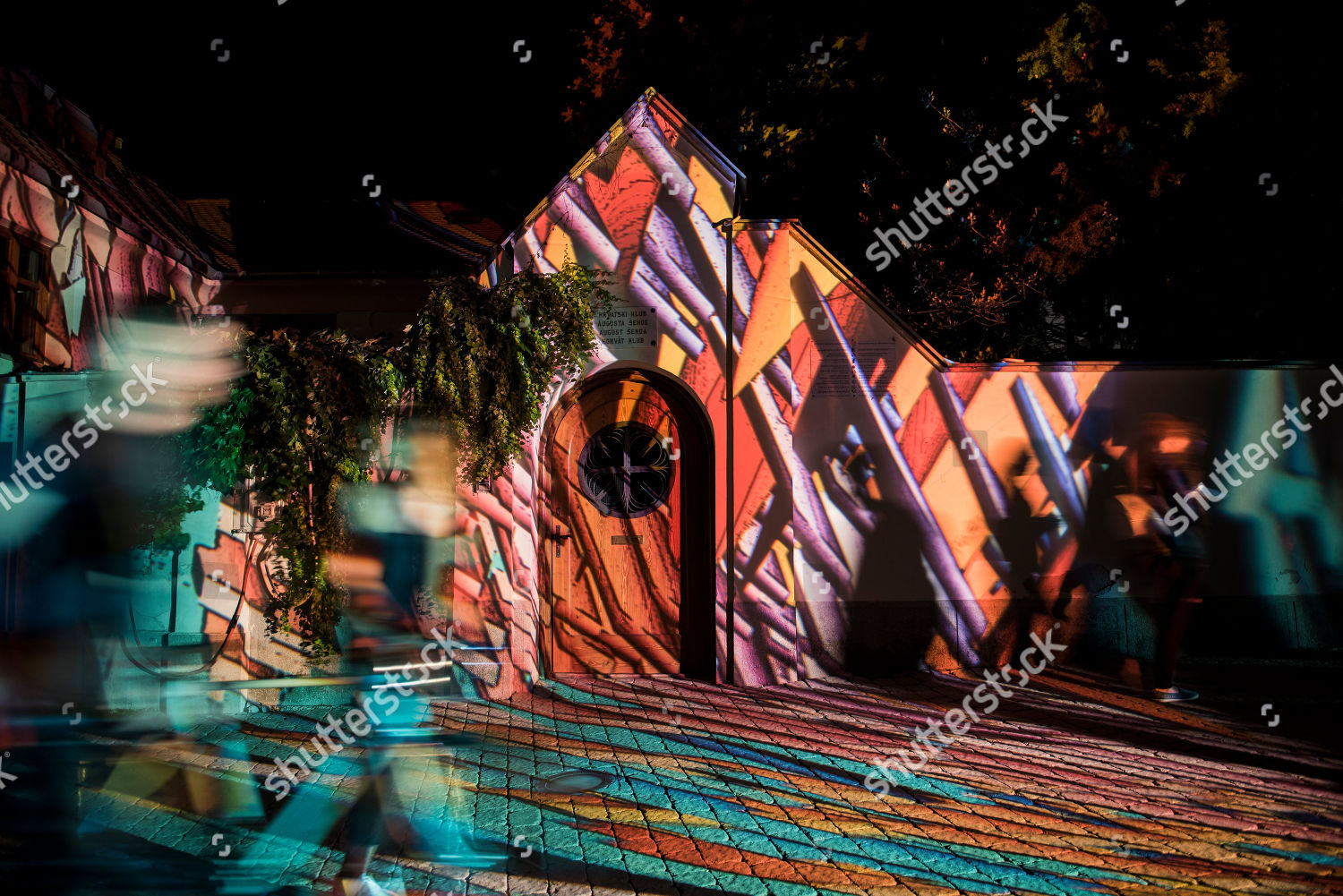 Colourful Images Illuminate Buildings During Opening Editorial Stock ...