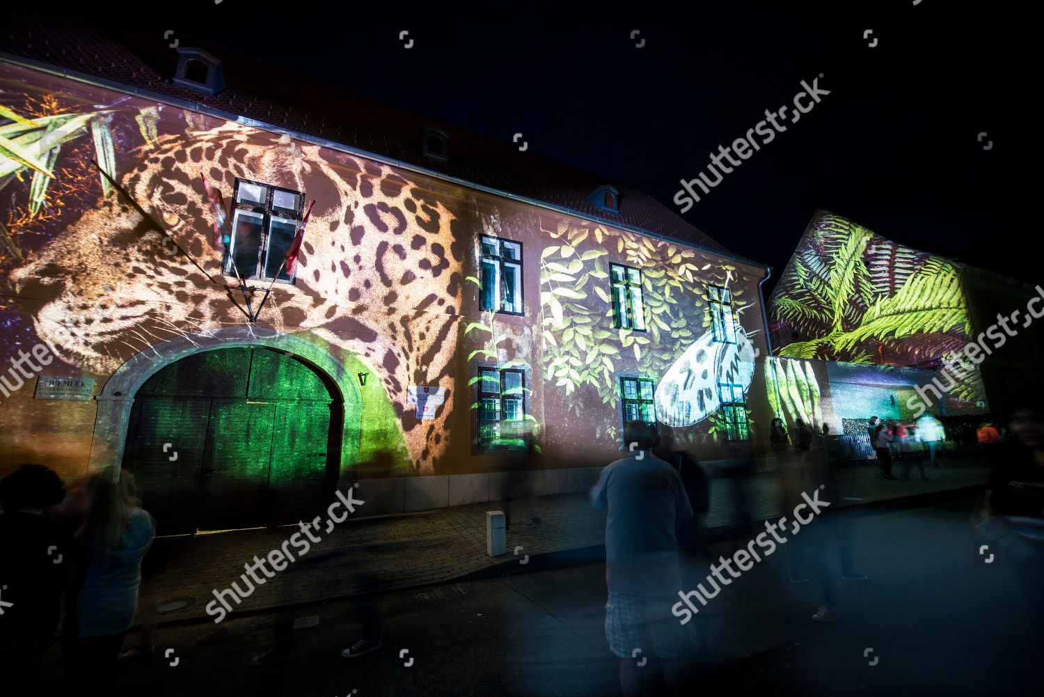 Colourful Images Illuminate Buildings During Opening Editorial Stock ...