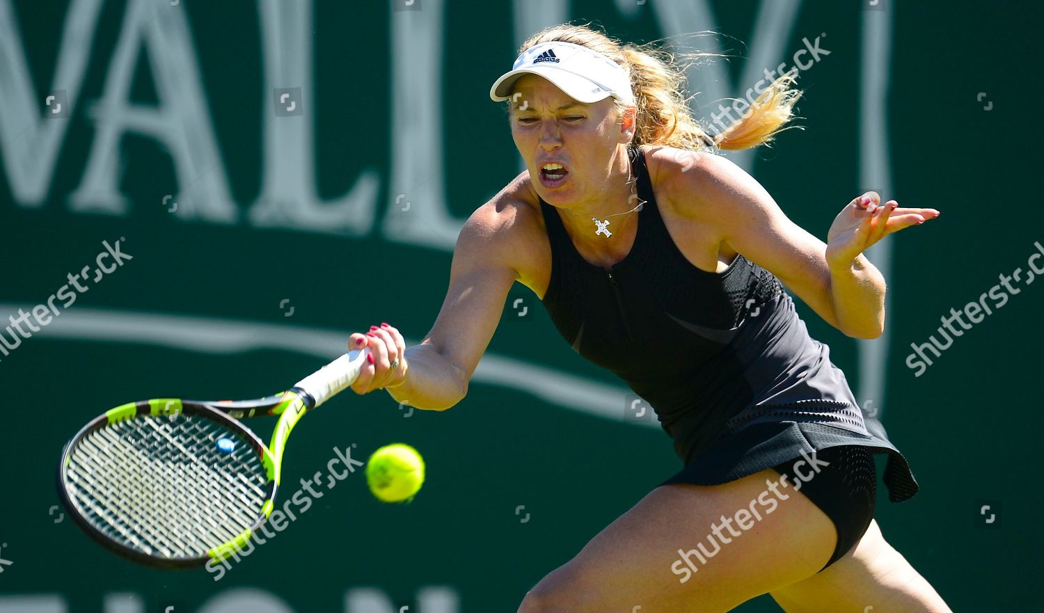 Caroline Wozniacki Action Editorial Stock Photo - Stock Image ...
