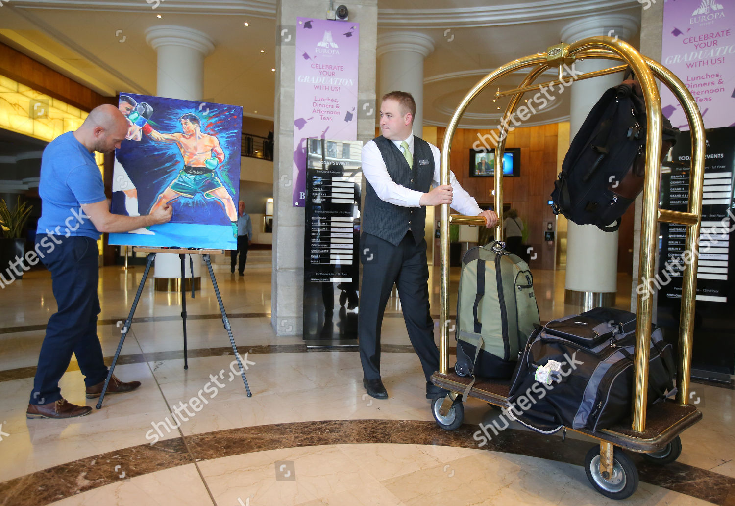 Patrick Killian Paints Picture Michael Conlan Editorial Stock Photo ...