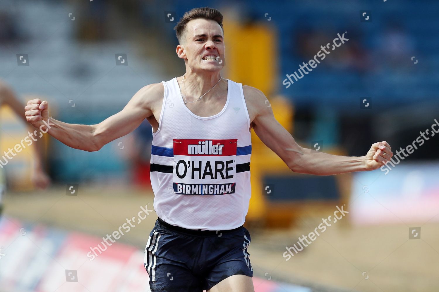 Chris Ohare Celebrates Winning Mens 1500m Editorial Stock Photo - Stock ...