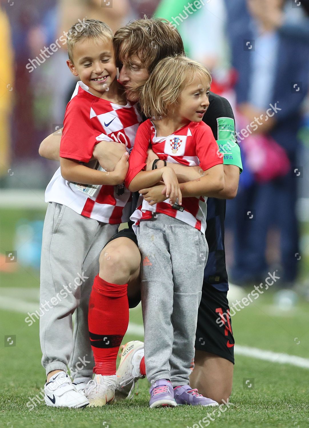 Luka Modric Croatia Celebrates His Children Editorial Stock Photo ...
