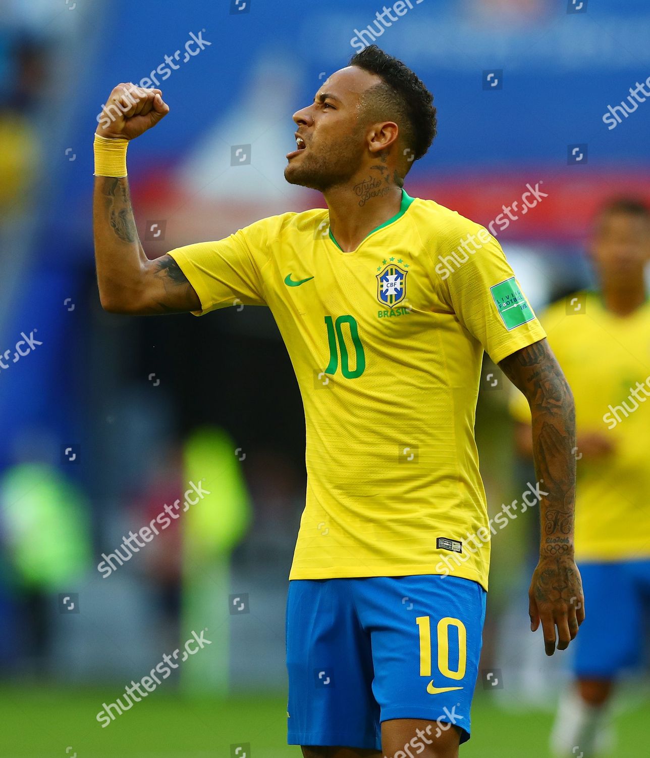 Neymar Brazil Celebrates Scoring Opening Goal Editorial Stock Photo ...