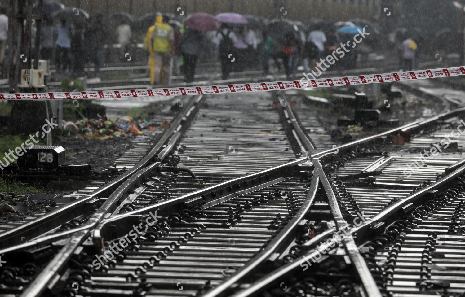Train Track Closed Site Pedestrian Bridge Editorial Stock Photo - Stock ...