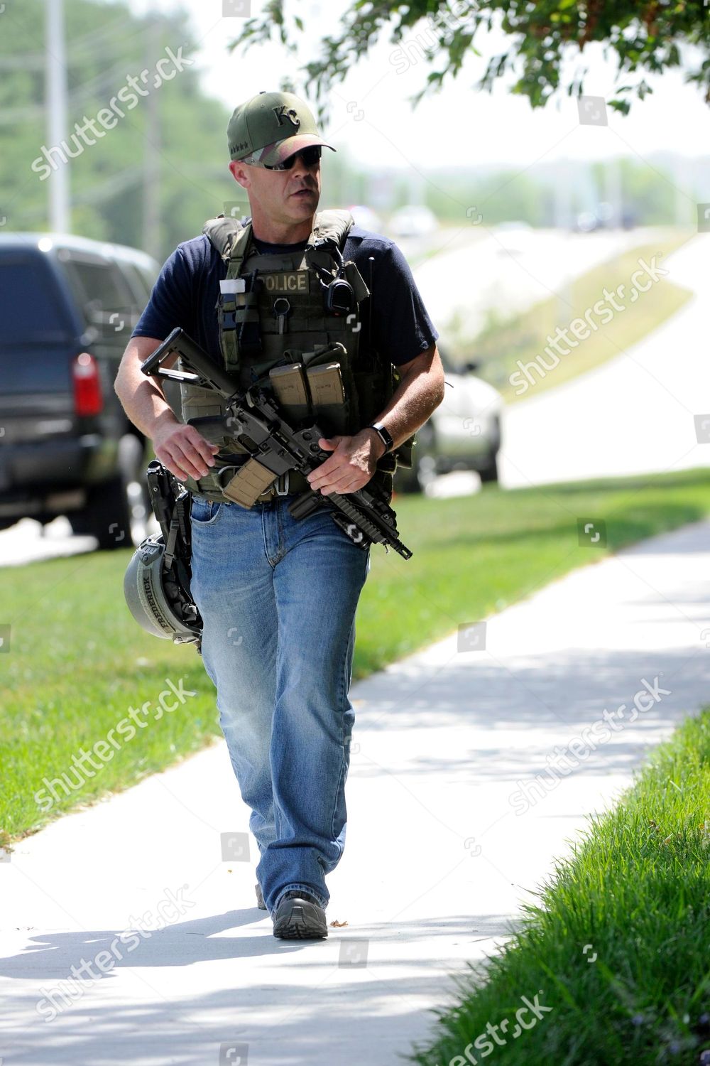 Atf Officer Walks Perimeter He Waits Editorial Stock Photo - Stock ...