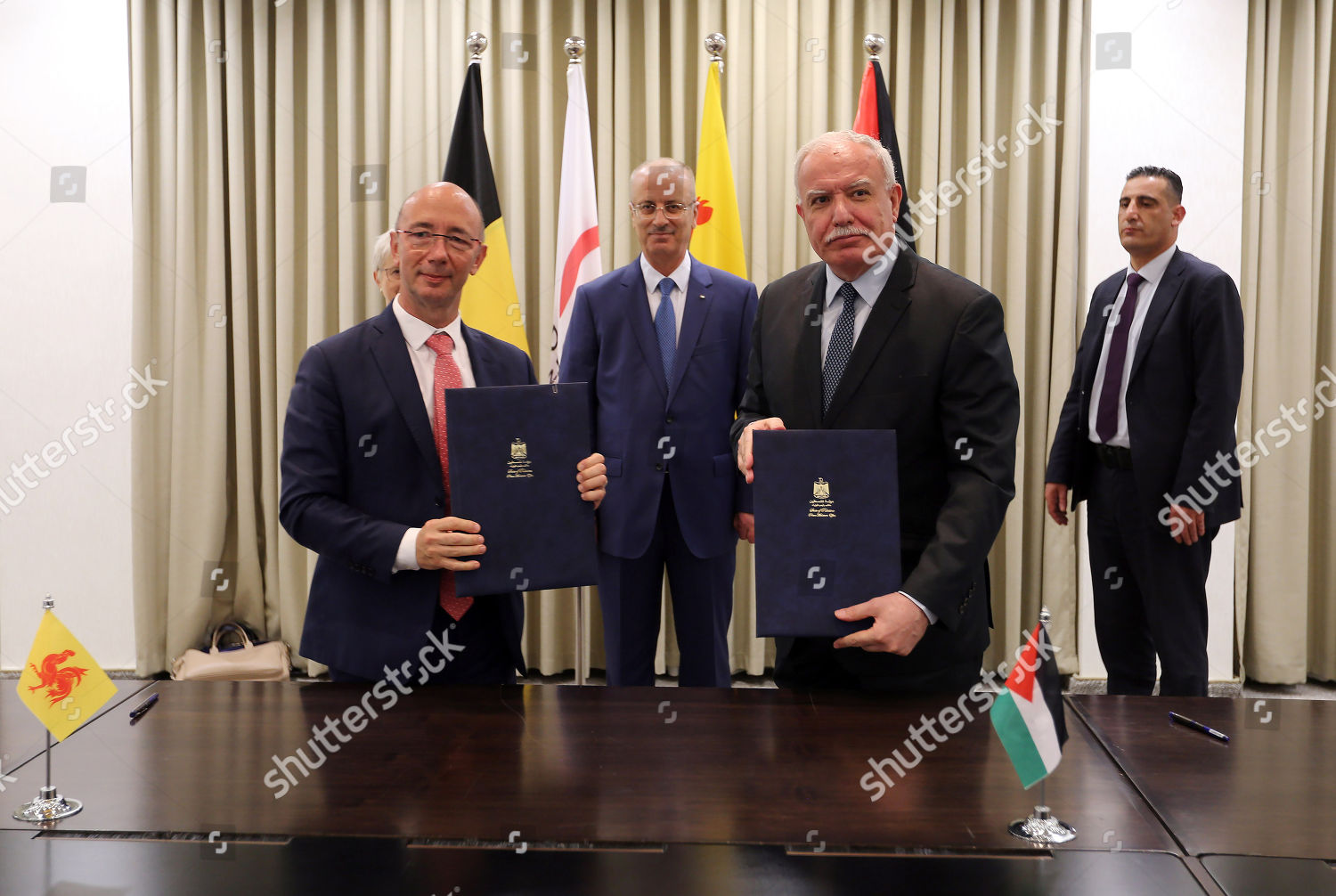 Palestinian Prime Minister Rami Hamdallah Meets Editorial Stock Photo ...