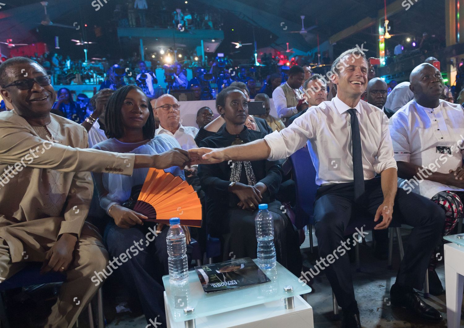 Youssou Ndour Emmanuel Macron Afrika Shrine Editorial Stock Photo ...