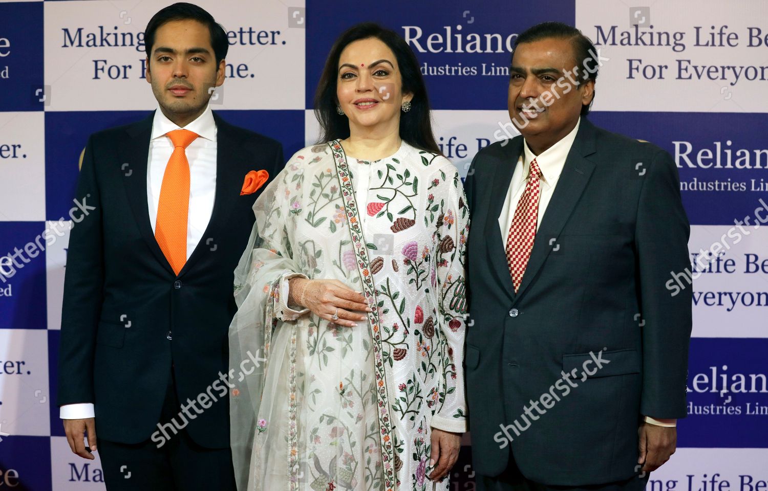 Mukesh Ambani Nita Ambani Anant Ambani Editorial Stock Photo - Stock ...
