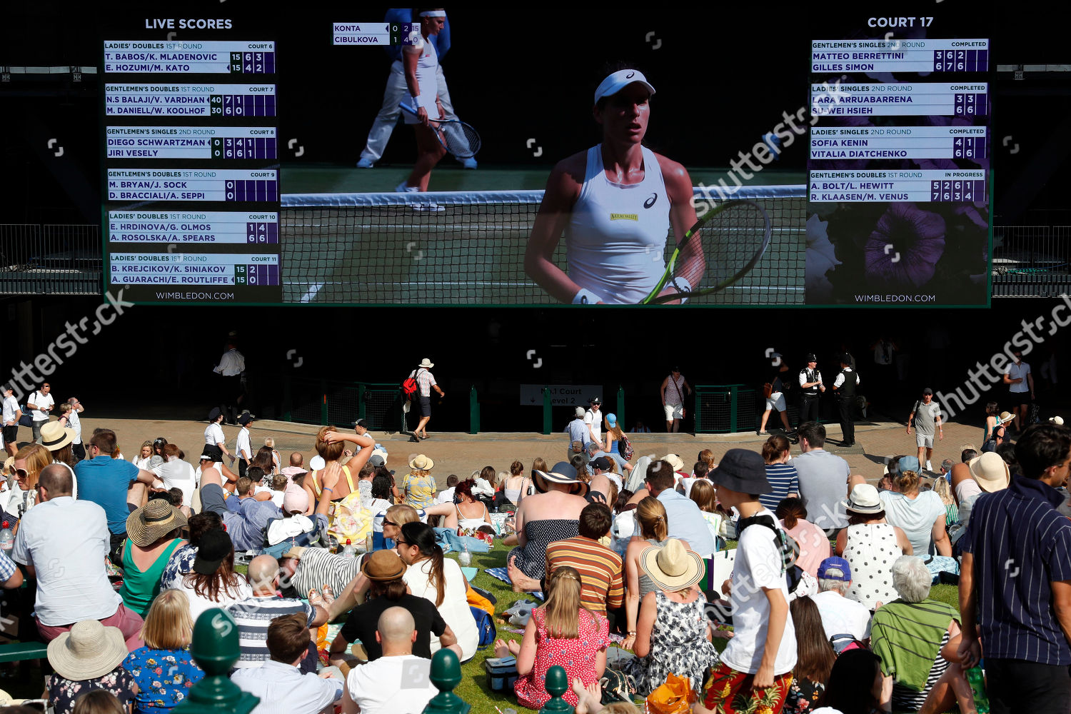 Tennis Fans On Aorangi Terrace Watch Editorial Stock Photo - Stock ...