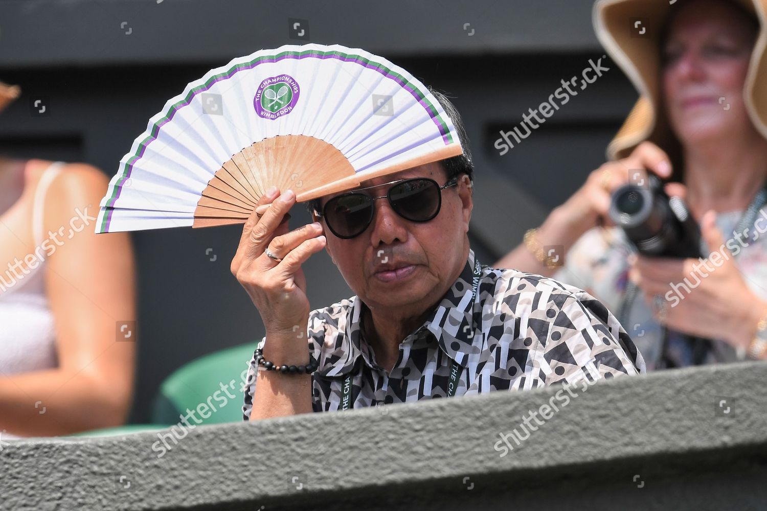 Spectator Fans Himself On Centre Court Editorial Stock Photo - Stock ...