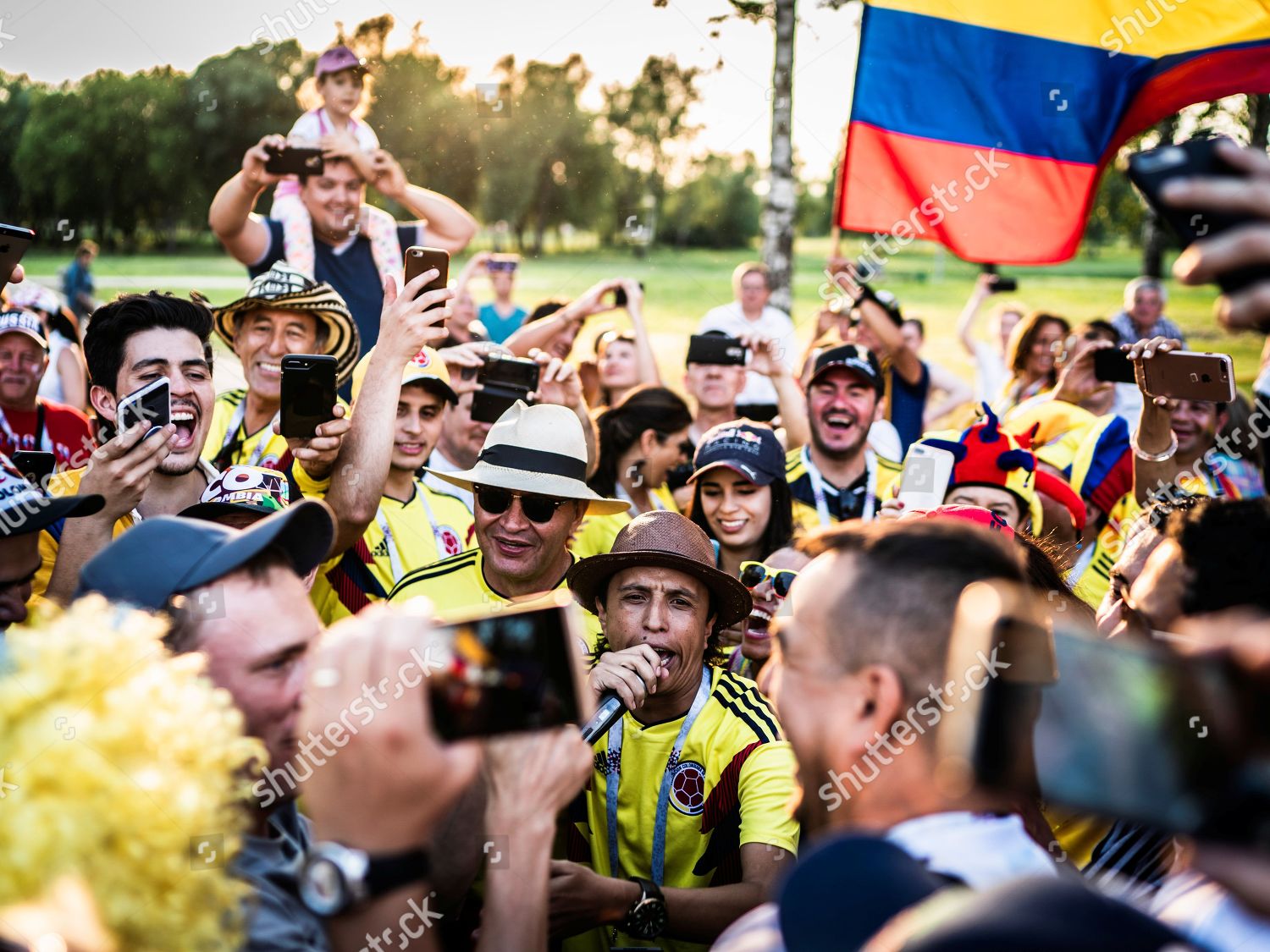 Colombian Fans Colombia V Japan Mordovia Editorial Stock Photo - Stock ...