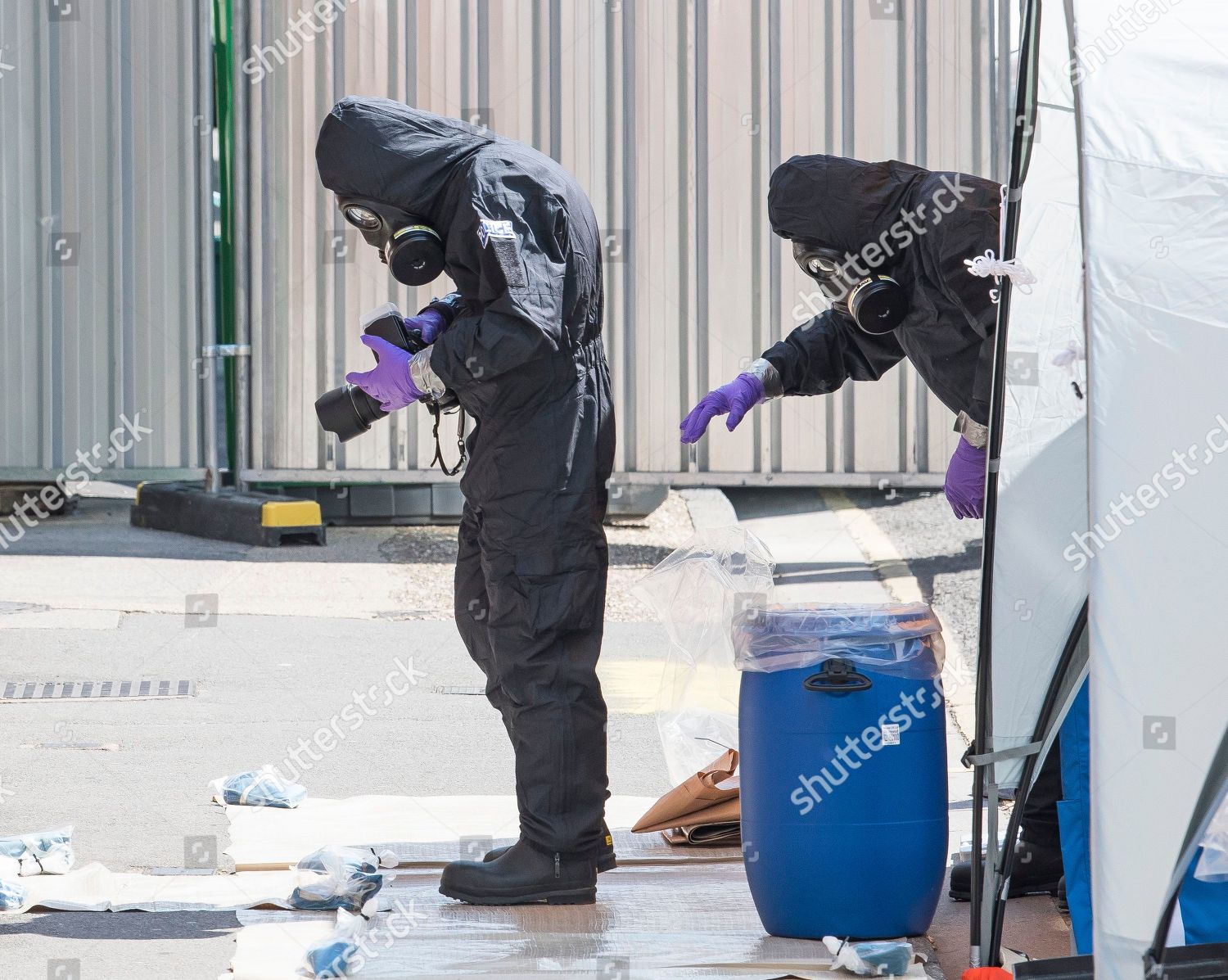 Specialist Teams Wearing Hazmat Suits Seen Editorial Stock Photo ...