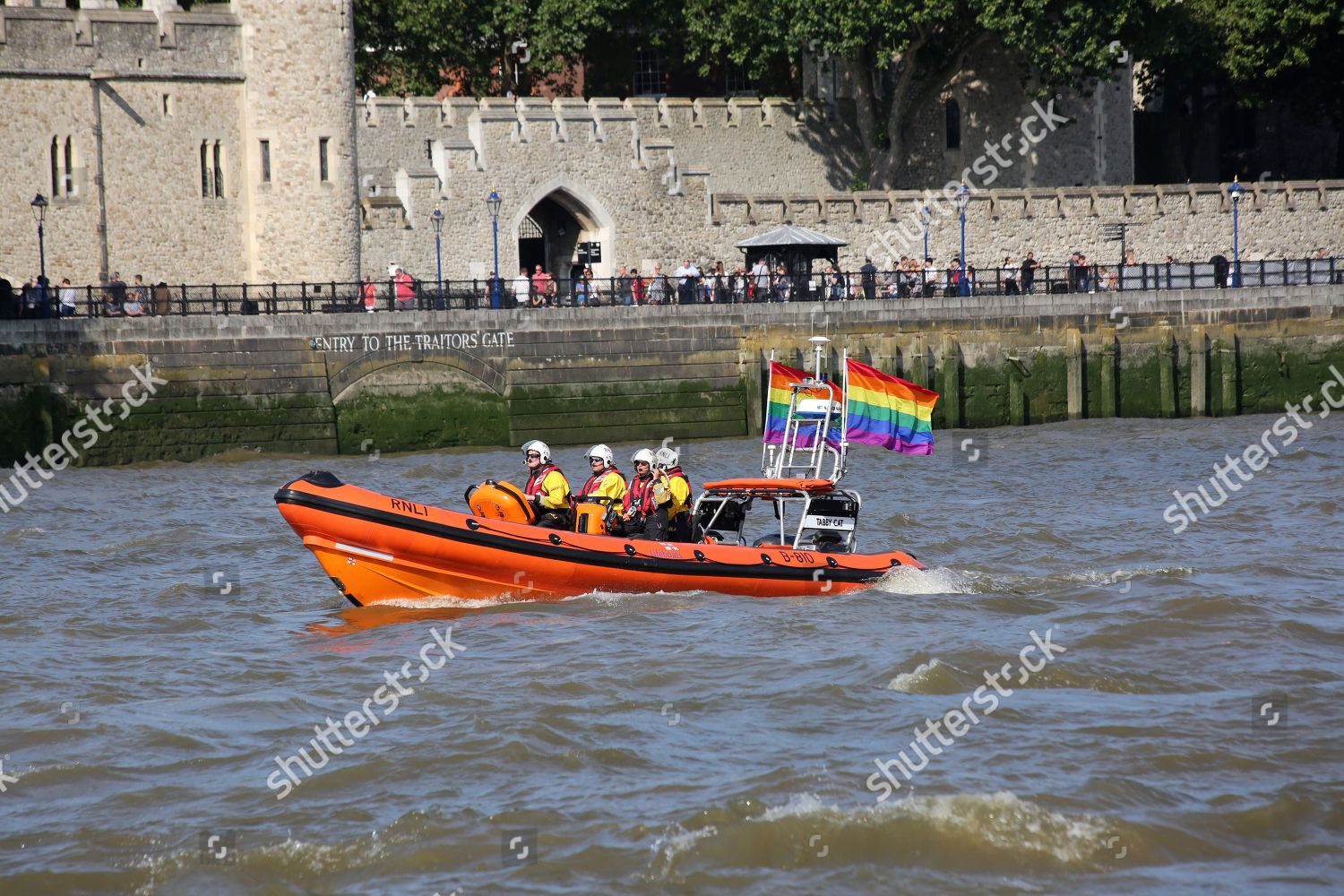 Rnli Boat Takes Part Pride Thames Editorial Stock Photo - Stock Image ...
