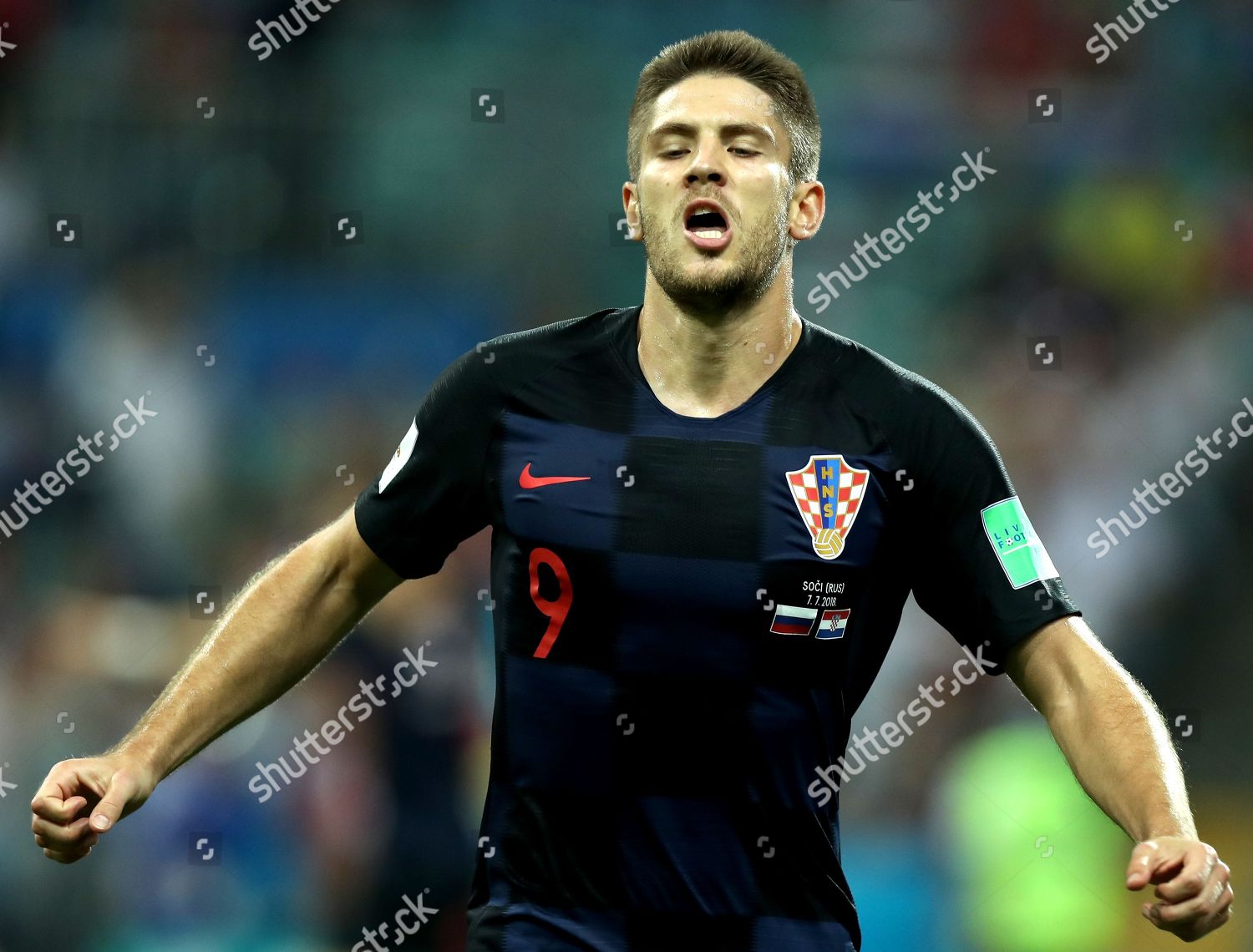 Andrej Kramaric Croatia Celebrates Scoring Equalizer Editorial Stock ...