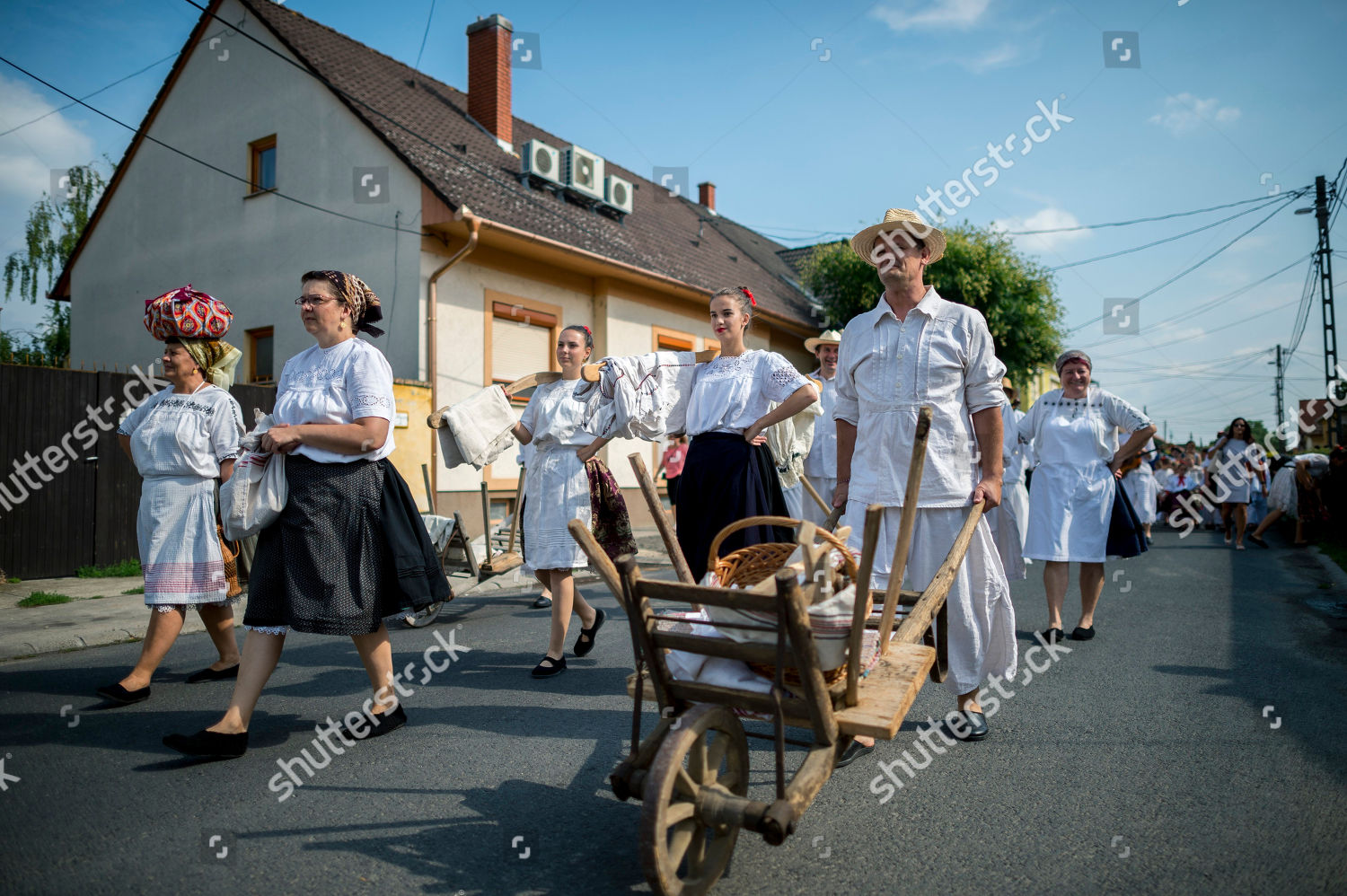 Participants Wearing Folk Costumes Croatian Ethnic Editorial Stock ...