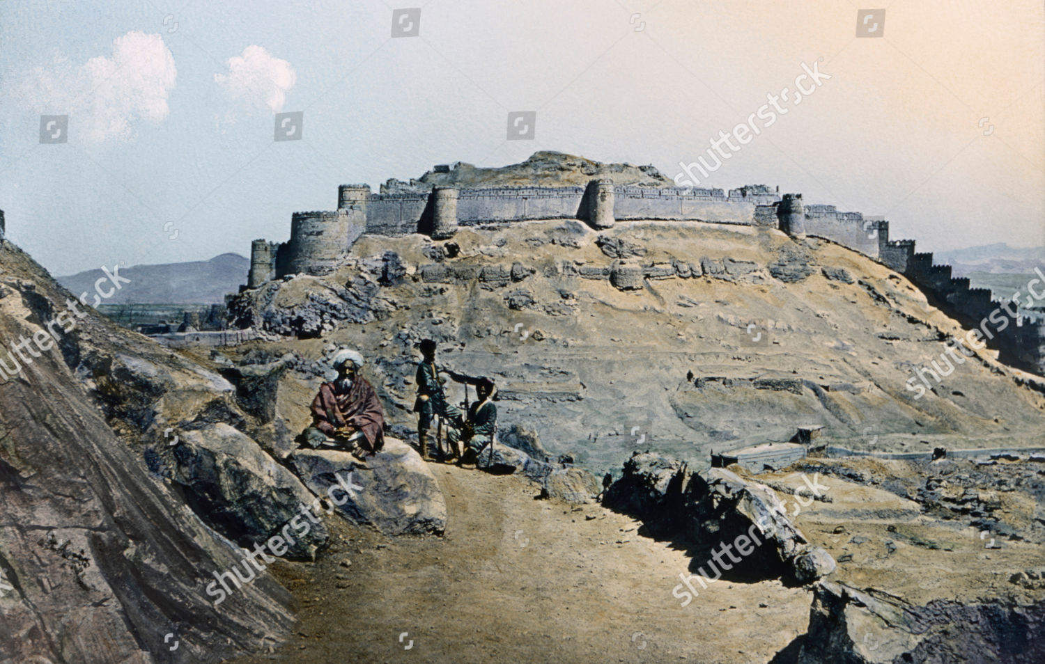 Bala Hissar Fortress Kabul Afghanistan Handcolored Editorial Stock ...