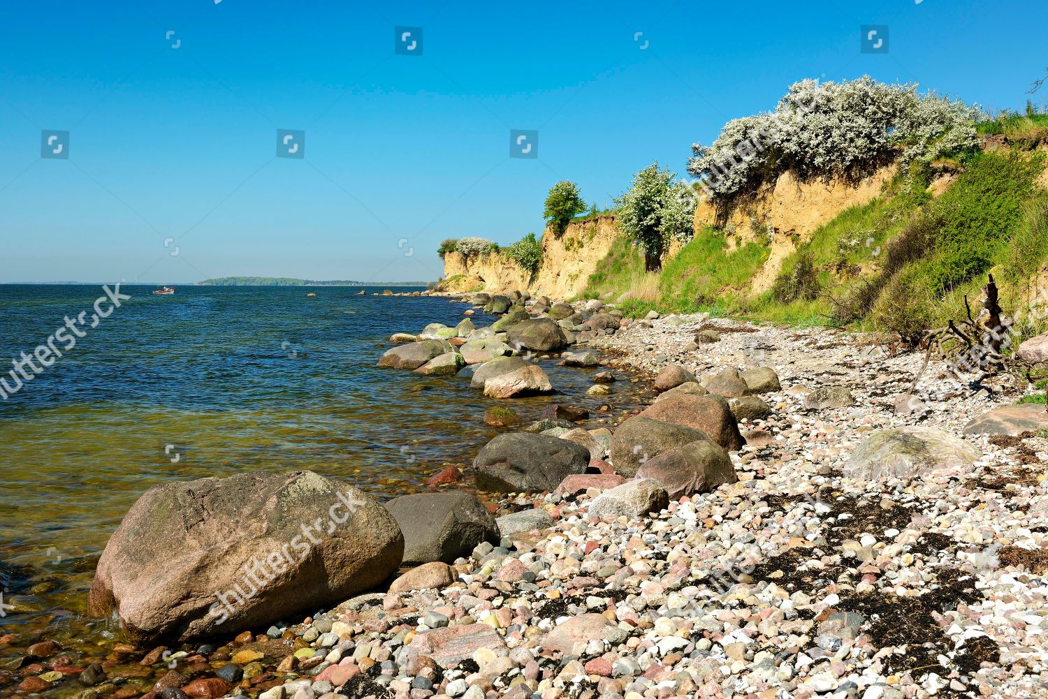 Baltic Sea Coast Spring Boulders On Editorial Stock Photo - Stock Image ...
