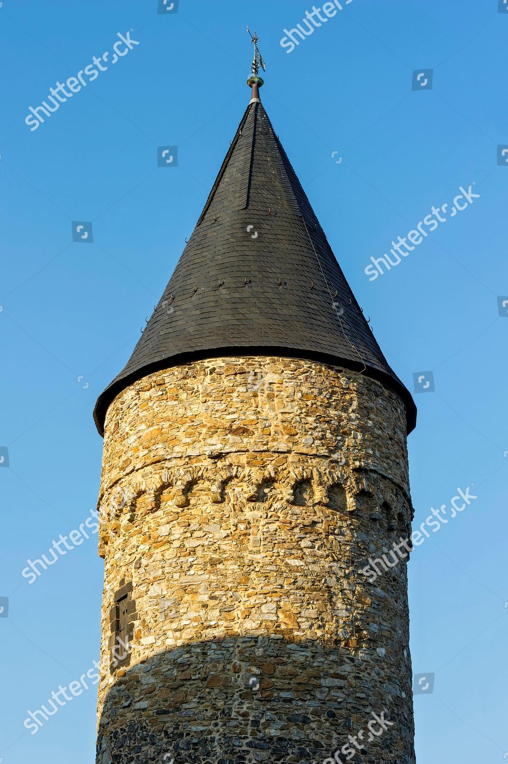 Romanesque Town Hall Tower Old Town Editorial Stock Photo - Stock Image ...