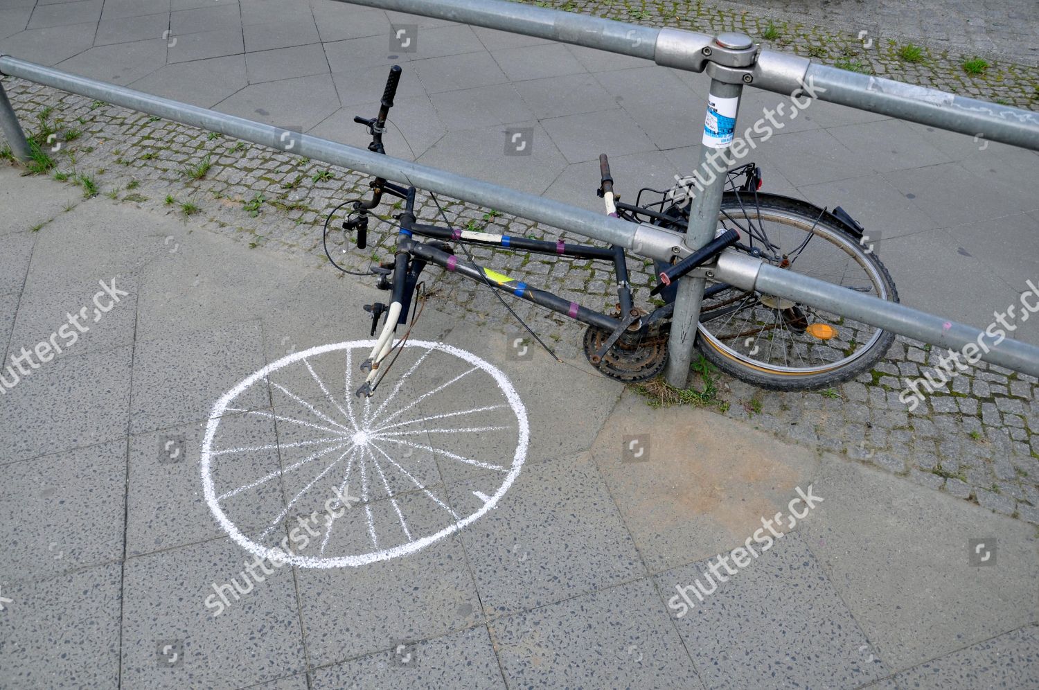 Defective Bicycle Painted Bike Germany Editorial Stock Photo - Stock ...