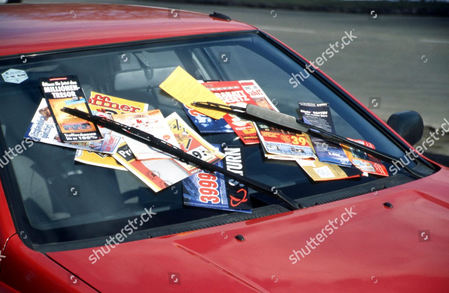 Windscreen Full Advertising Berlin Germany Editorial Stock Photo ...