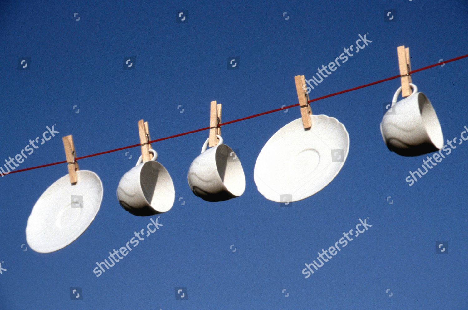 Dishes On Clothesline Berlin Germany Editorial Stock Photo - Stock ...