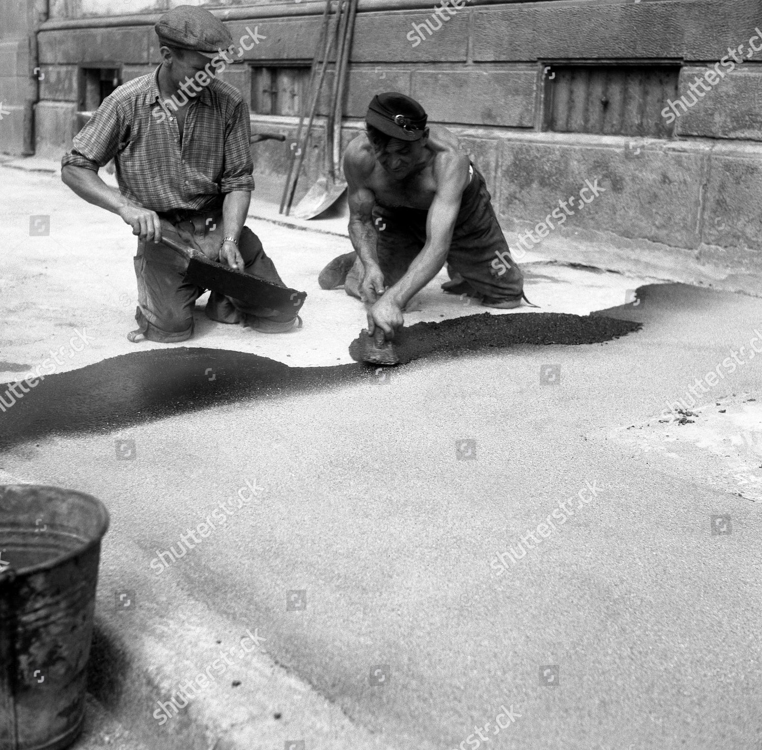 Road Workers Tar Road Ca 1945 Editorial Stock Photo - Stock Image ...
