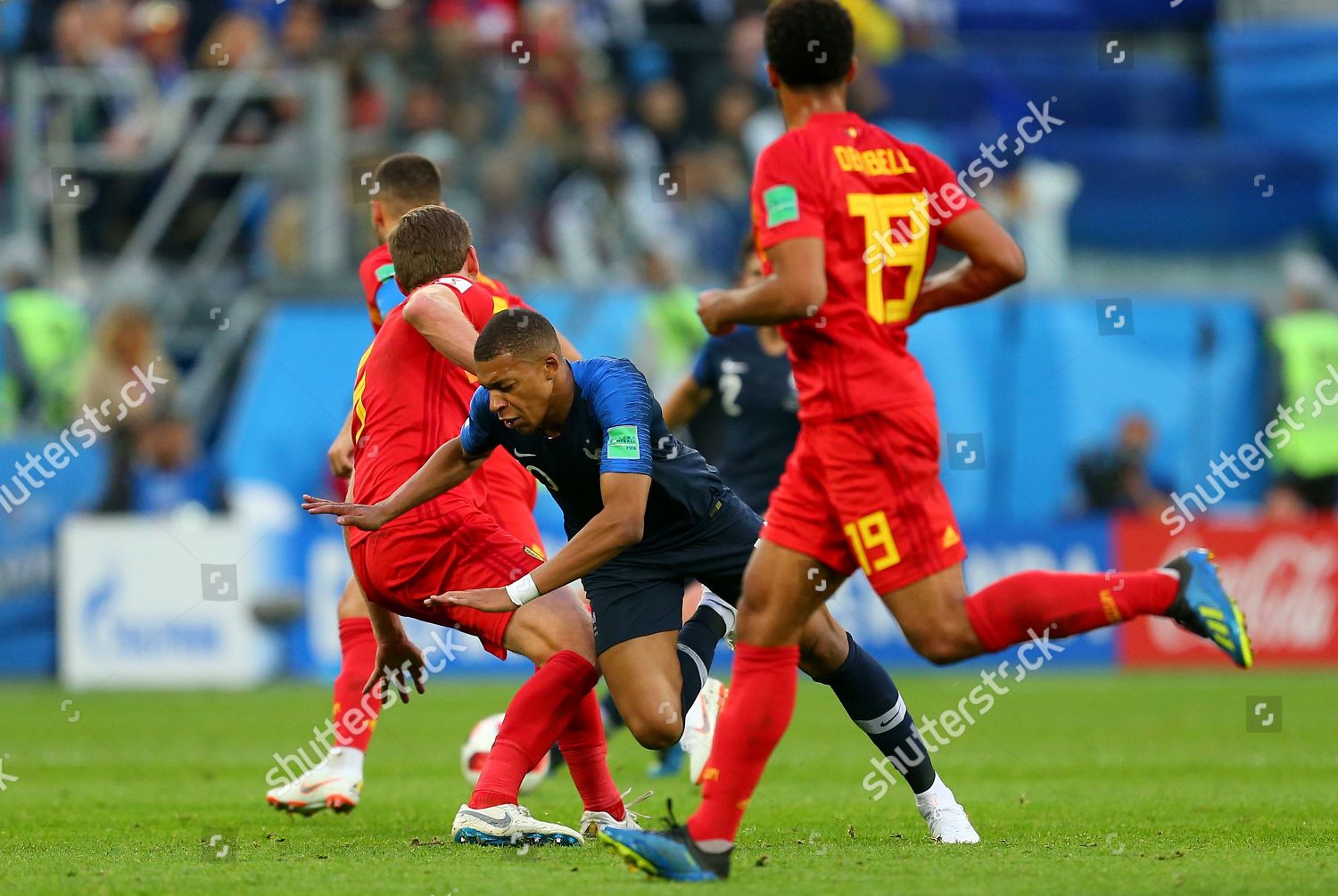 Kylian Mbappe France Fouled By Jan Editorial Stock Photo - Stock Image ...