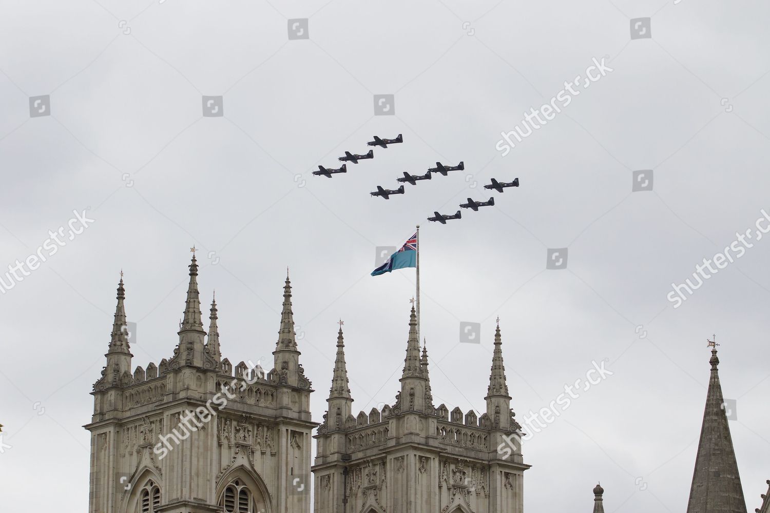 Raf 100th Anniversary Flypast Over Twin Editorial Stock Photo - Stock ...