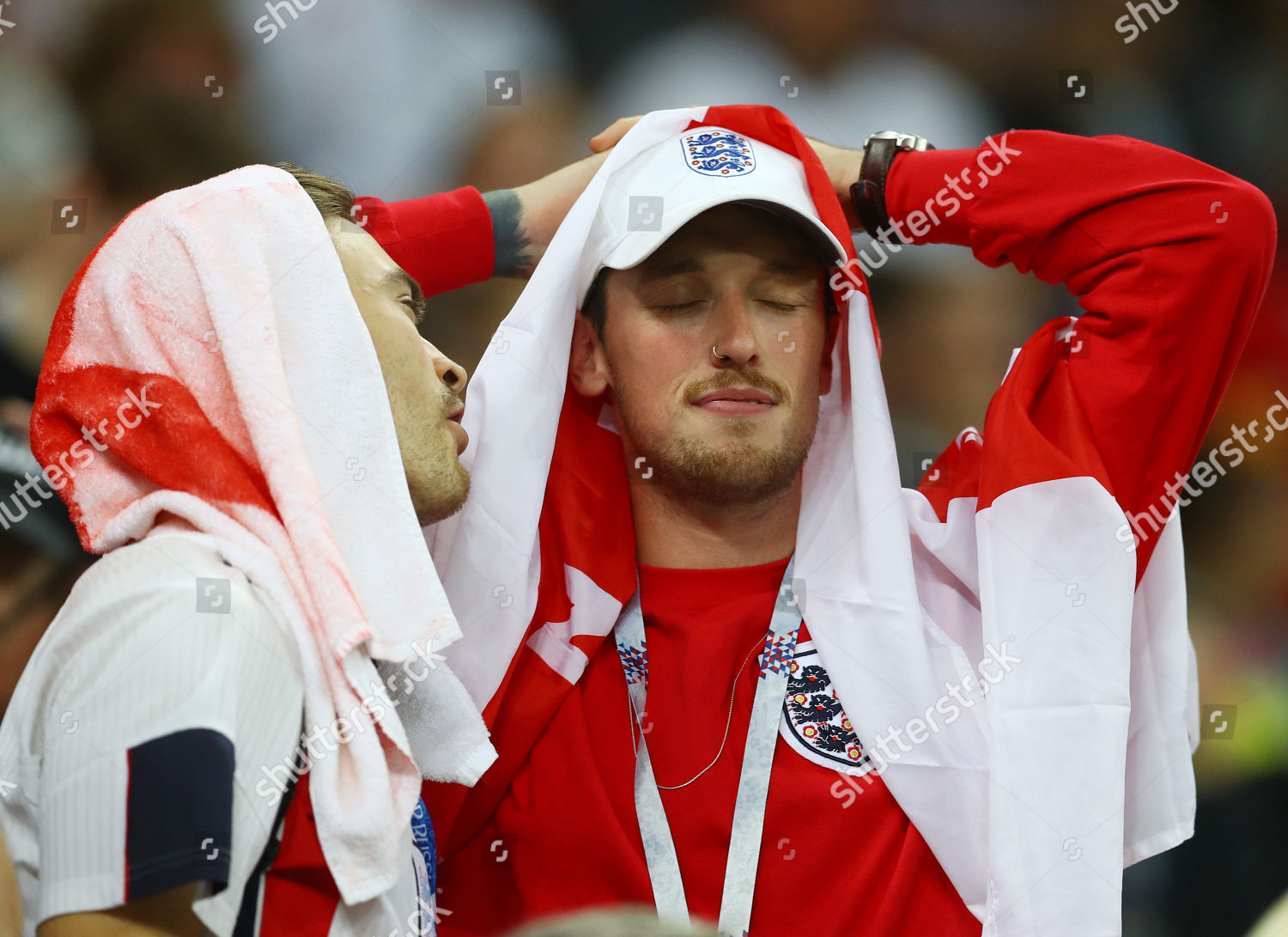 England Fan Looks Dejected End Game Editorial Stock Photo - Stock Image ...